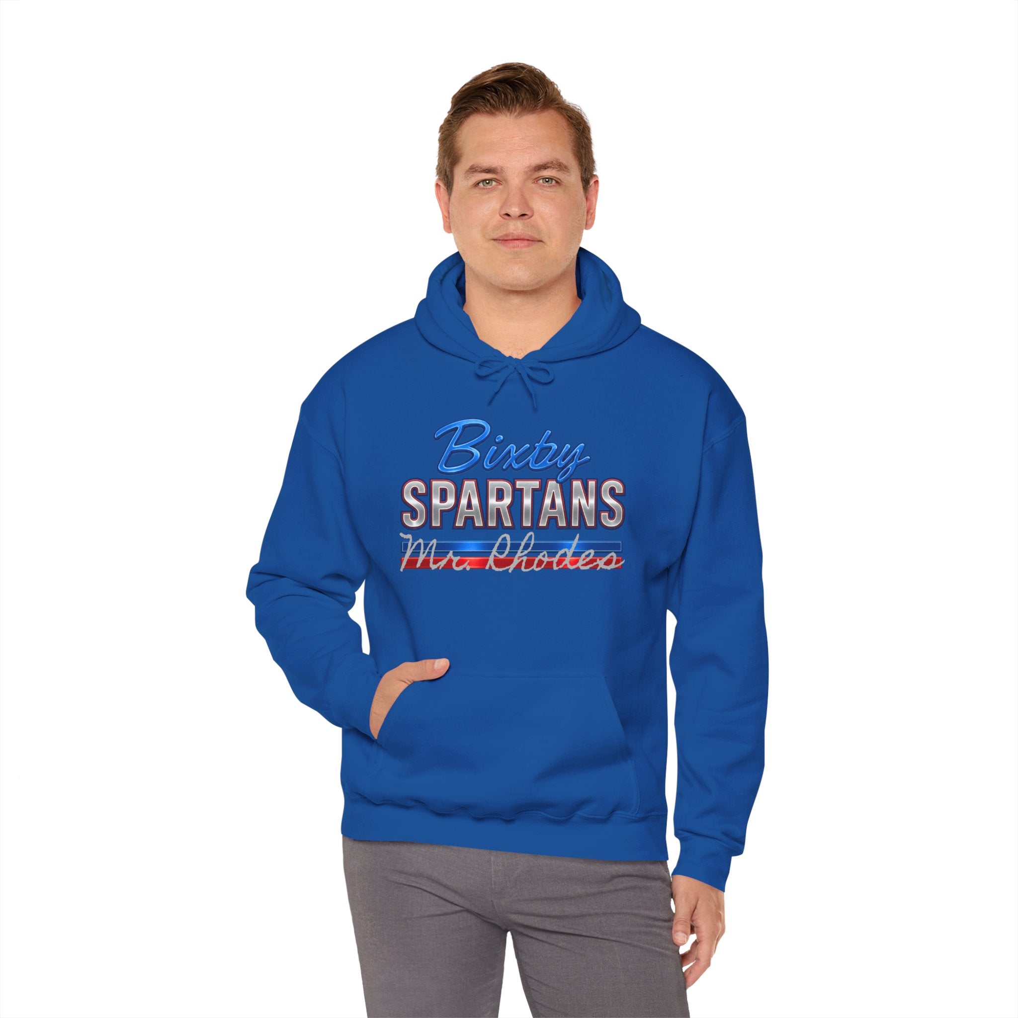 Personalized Bixby Spartans Metallic Gildan Hoodie – Bixby Merch